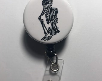 Skeleton Badge Reel - Etsy