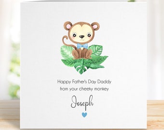 Funny Cheeky Monkey Father's Day Card - Etsy UK