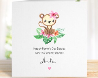 Funny Cheeky Monkey Father's Day Card - Etsy UK