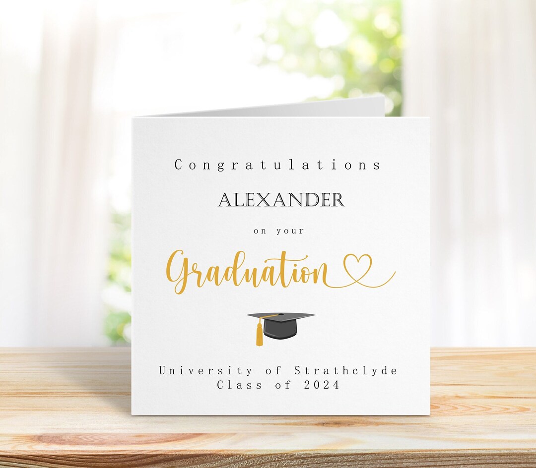 Congratulations on Your Graduation. Personalised Graduation Card ...