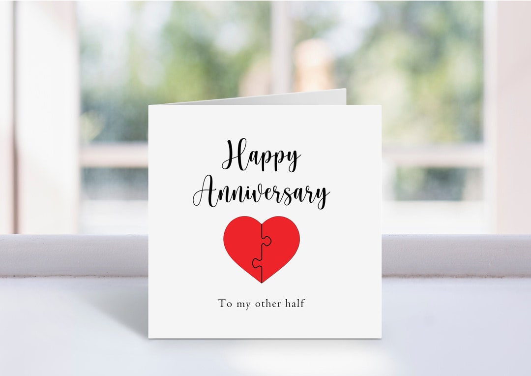 Happy Anniversary Card, Personalised Anniversary, Anniversary Card for ...
