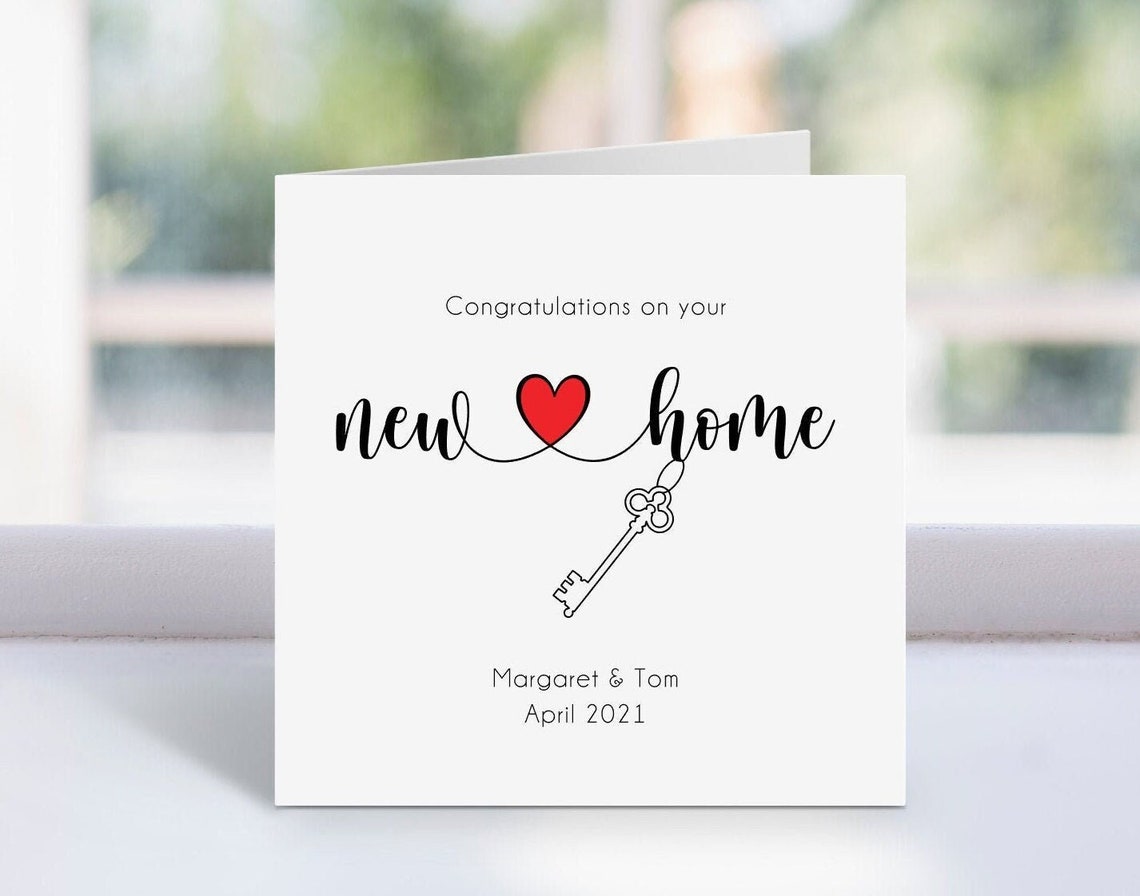 Congratulations on Your New Home Card, Housewarming Card, Customisable ...