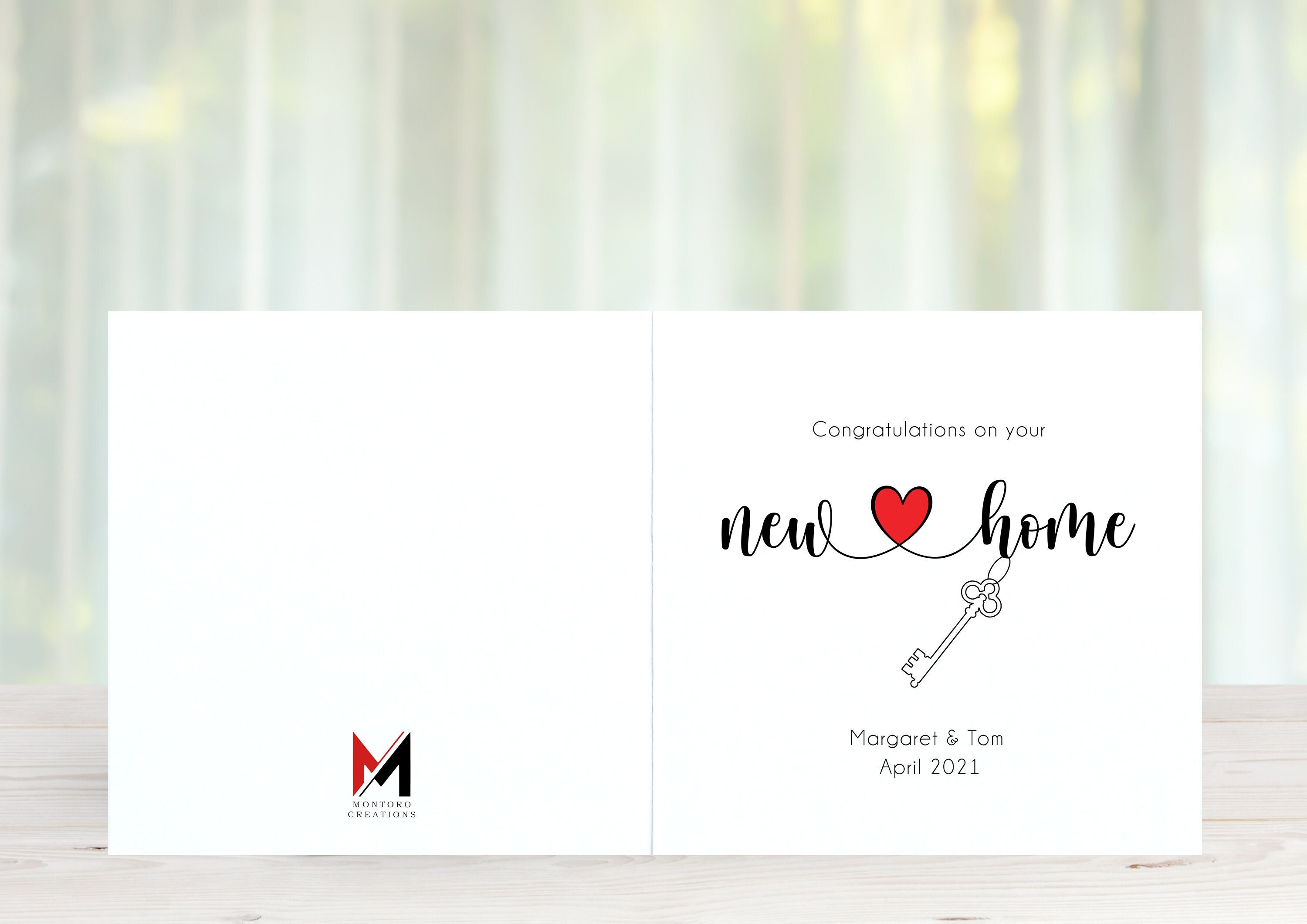 Congratulations on Your New Home Card, Housewarming Card, Customisable ...