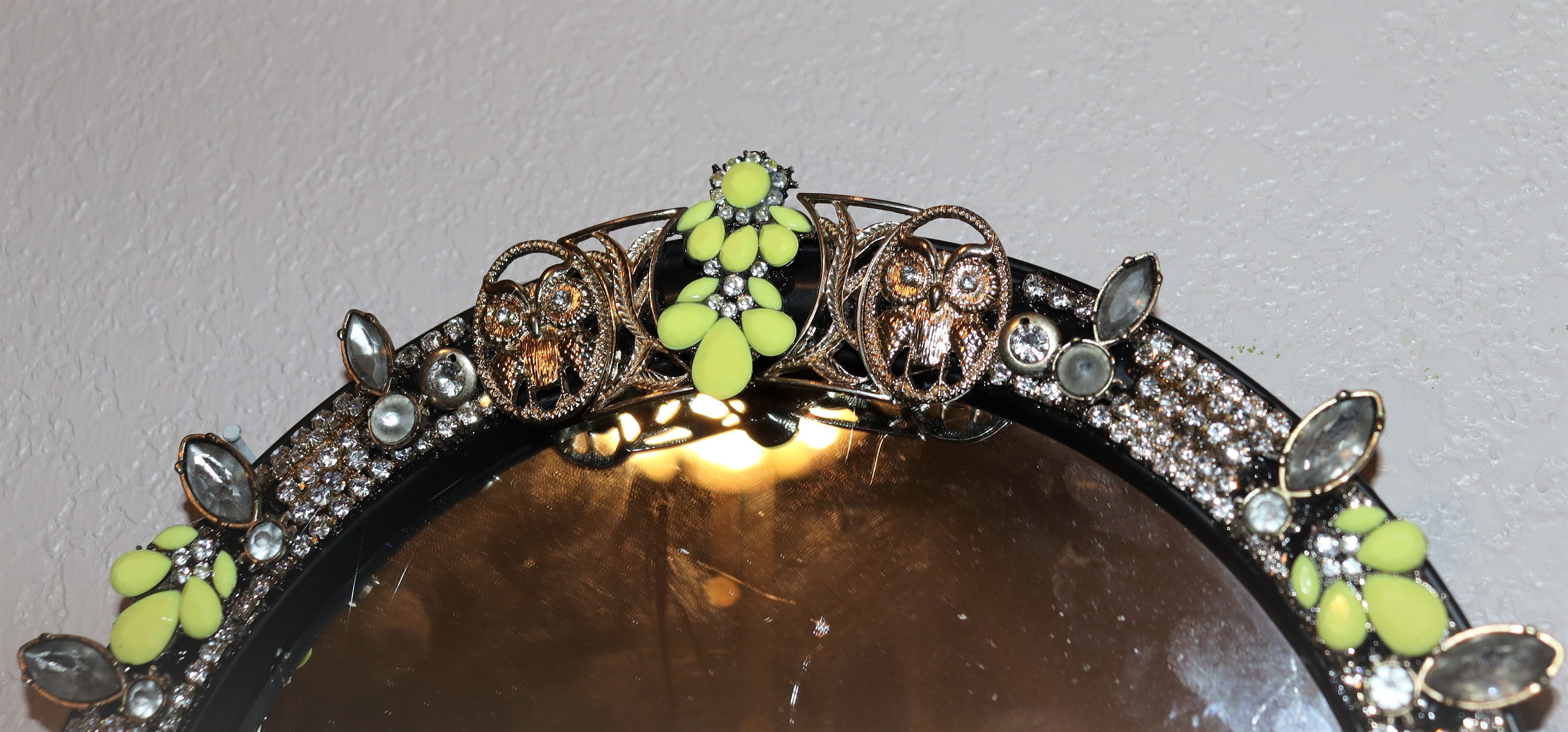 Jeweled Mirror Vintage Jewelry and Rhinestones - Etsy