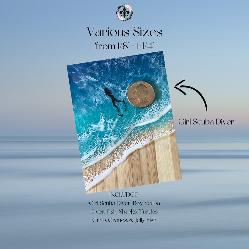 Vinyl Sea Animals, Ocean Resin Art, Epoxy Resin Art, Ocean Art DIY, DIY ...