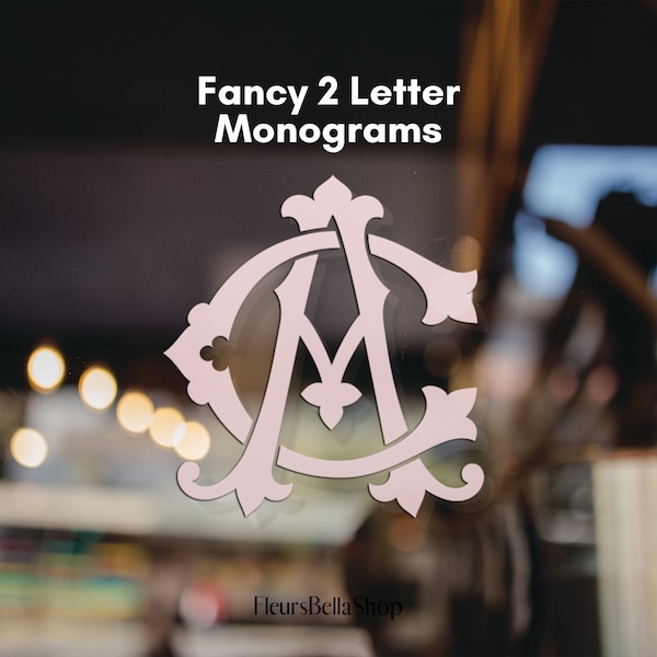 2 Letter Monogram - Etsy