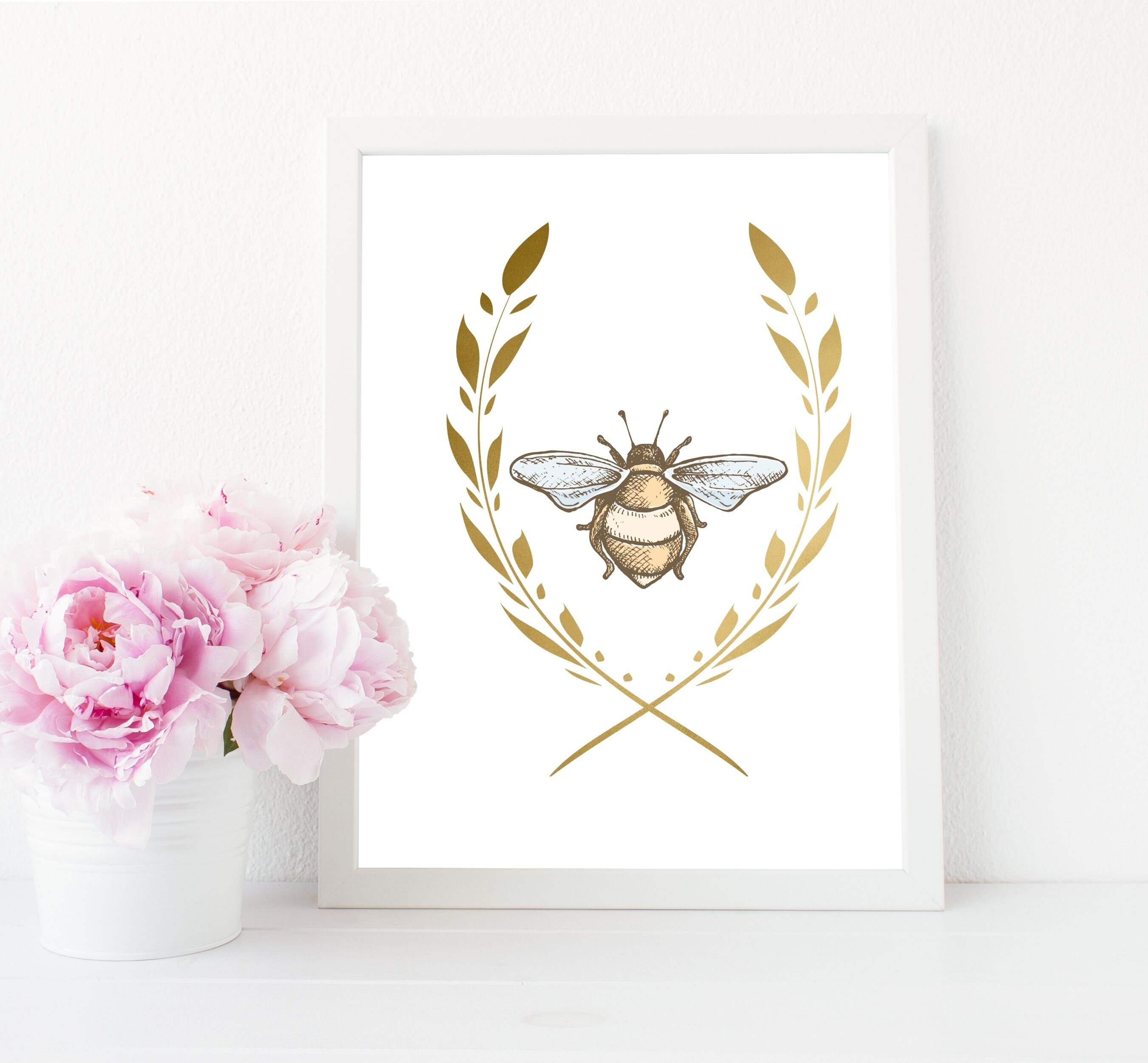 Hummel Bee Dekor für Teen Girl Schlafzimmer GoldFolie - Etsy.de
