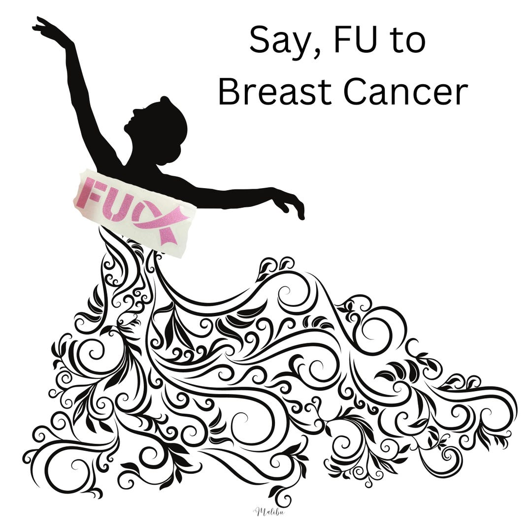 FU to Cancer, Cancer, Pink Vinyl Decal, Initials Decal, Fancy Car Decal ...