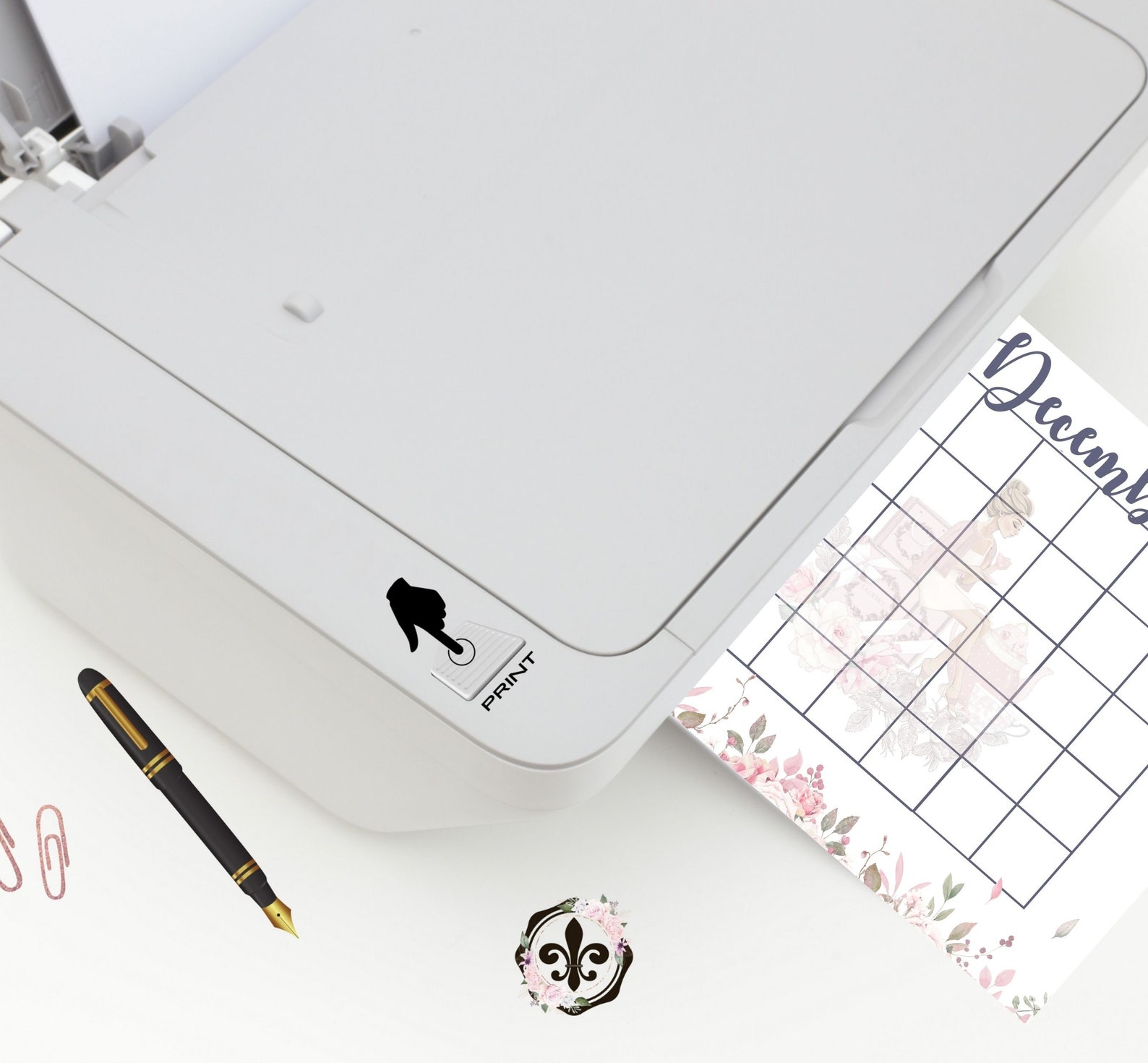 Printable Perpetual Calendar Pink Editable Birthday Calendar - Etsy