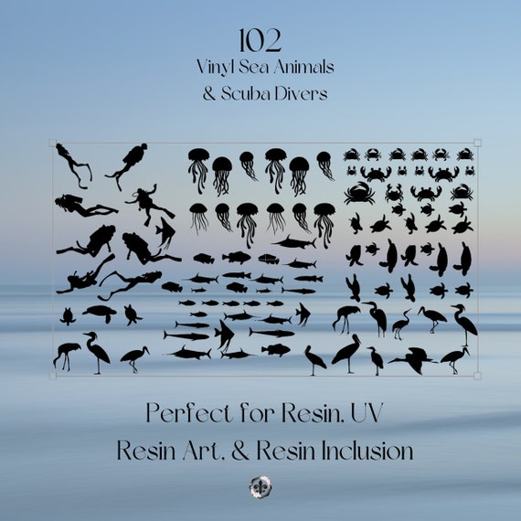 Vinyl Sea Animals Ocean Resin Art Epoxy Resin Art Ocean Art - Etsy