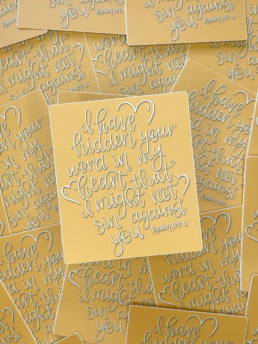 Psalm 119:11 Sticker, I Have Hidden Your Word in My Heart Sticker ...