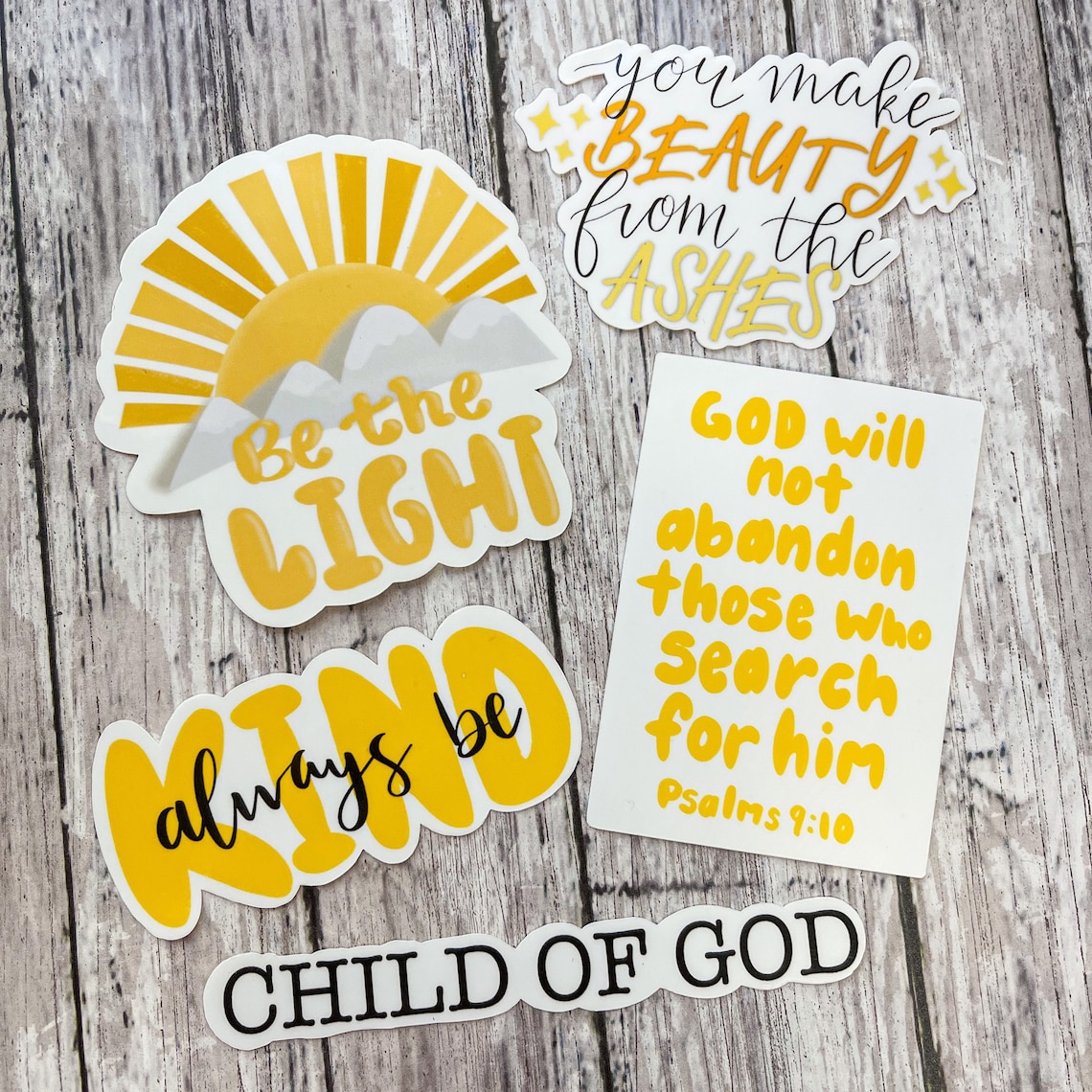 Faith Sticker Pack 11 Waterproof Stickers Faith Christian Etsy