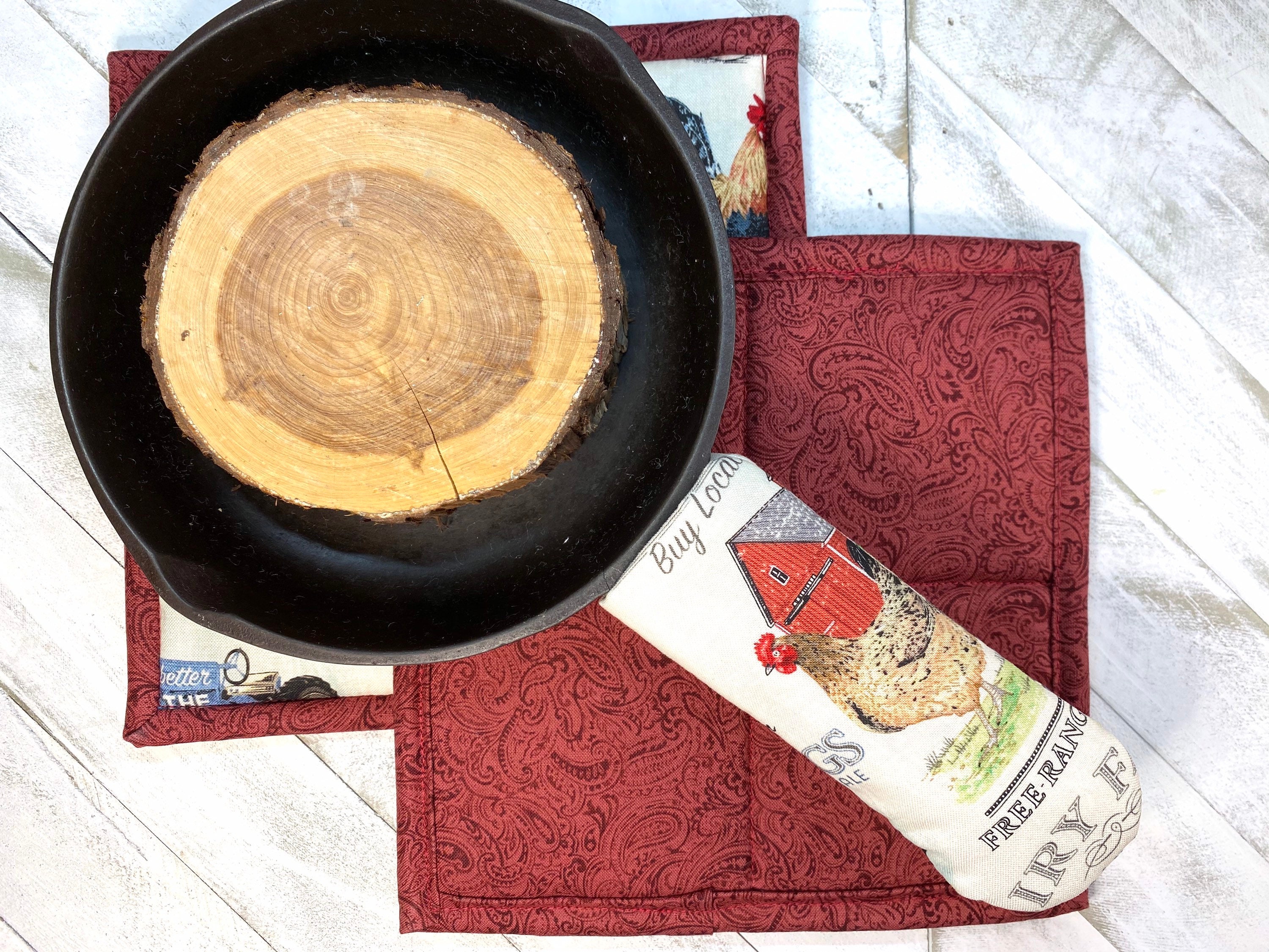 3PC Set Hecho a mano Porta ollas y cubierta de mango de la | Etsy