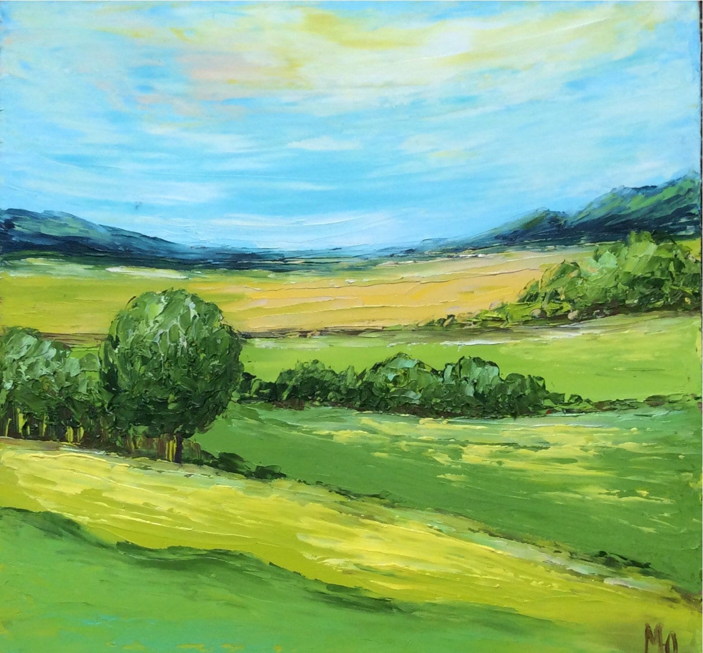 Wiese Gemälde Original Kunst Landschaft Feld Malerei Öl | Etsy