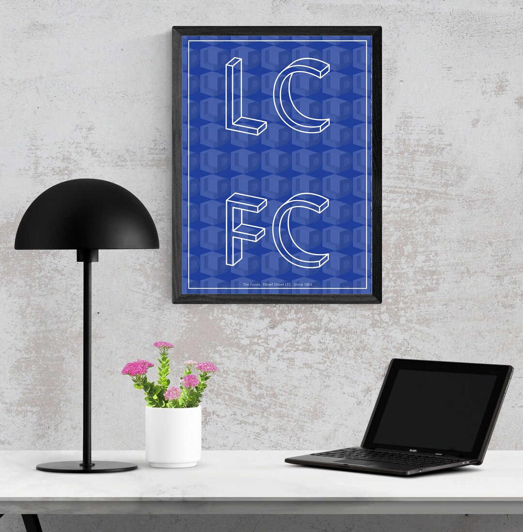 LCFC Leicester City FC Fan Poster, Digital Art Gifts for Him Gifts for ...