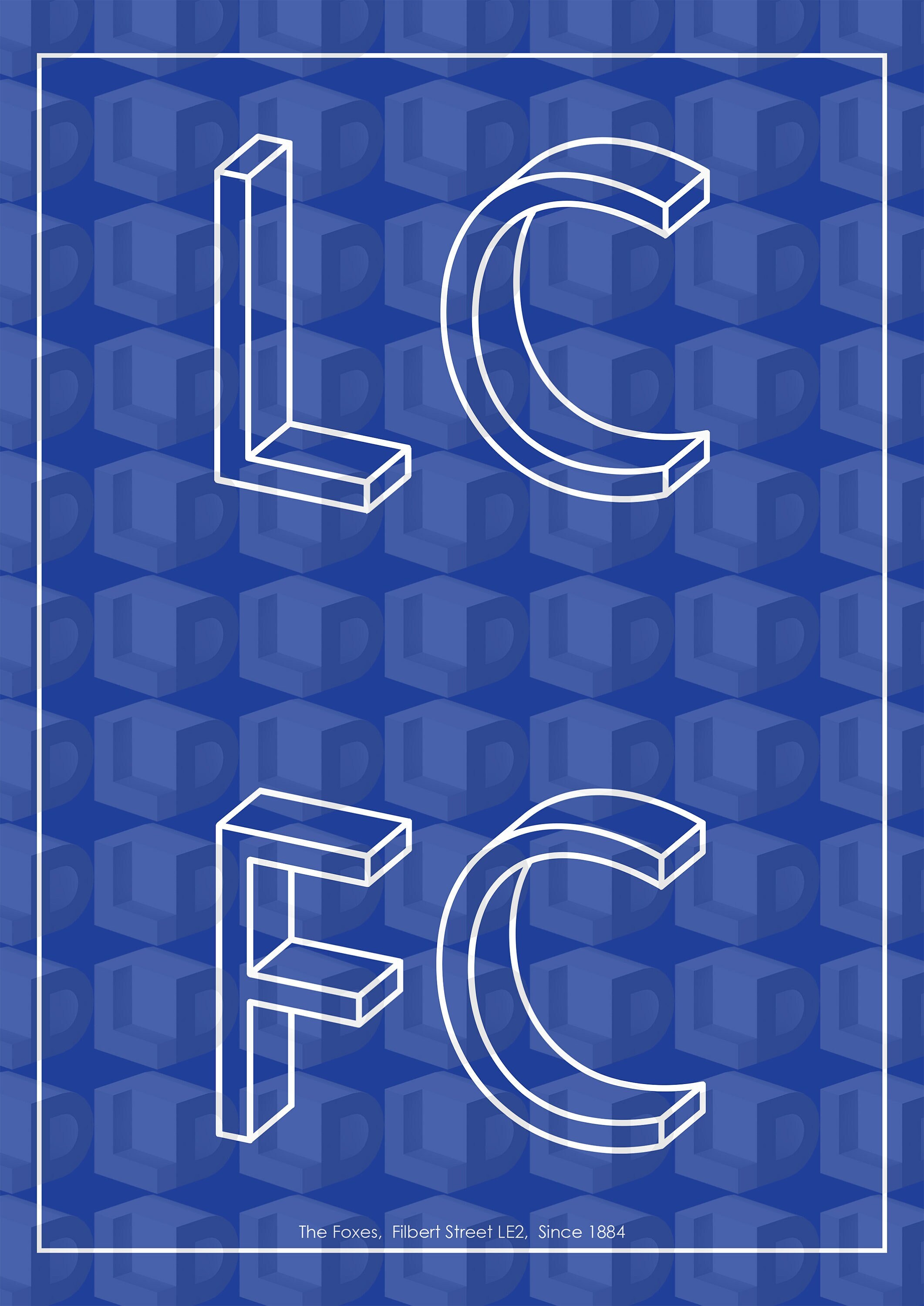 LCFC Leicester City FC Fan Poster, Digital Art Gifts for Him Gifts for ...
