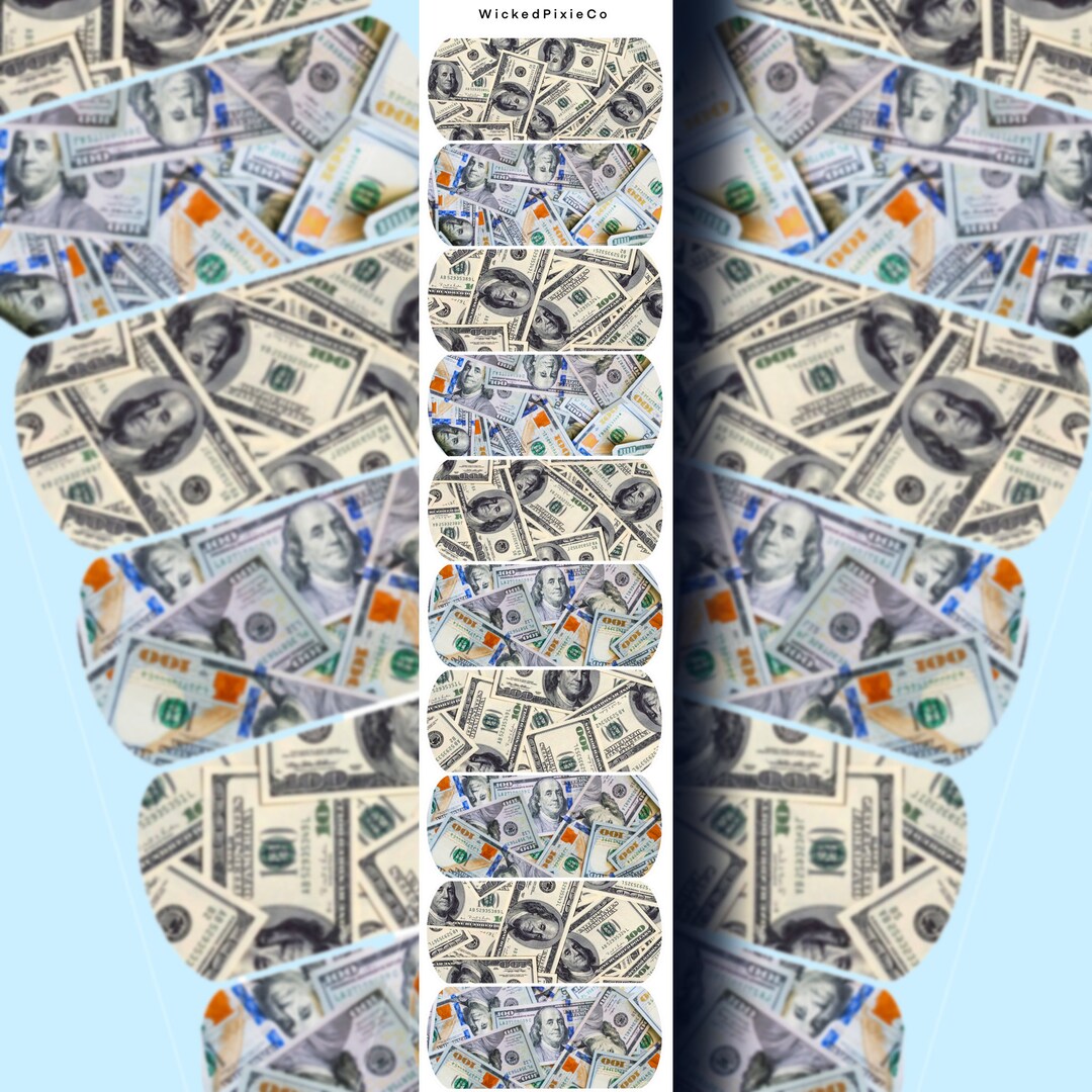 100 Dollar Bill Nail Decals: Money Waterslide Nail Art - Etsy