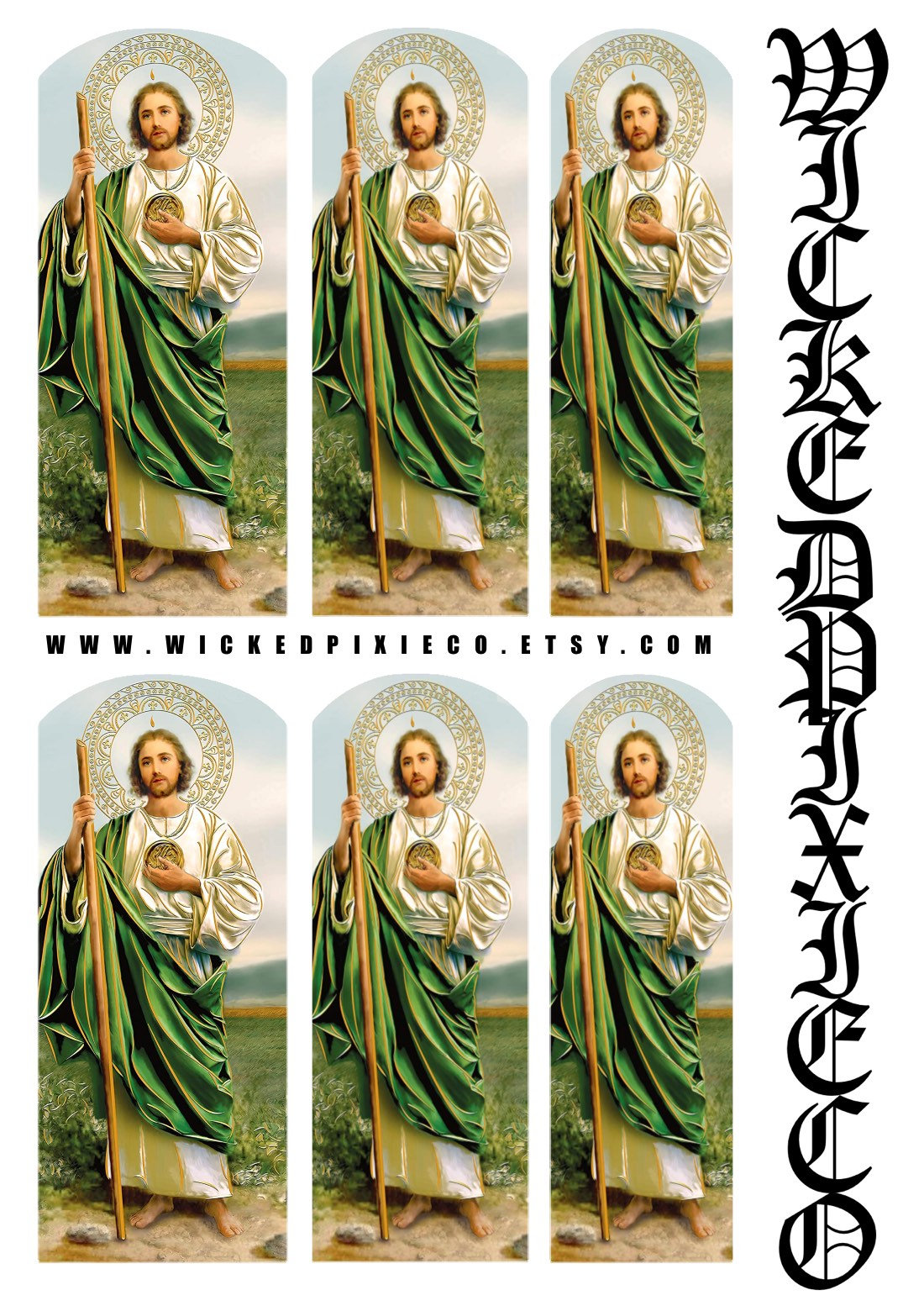 San Judas Nail Decals XL - Etsy