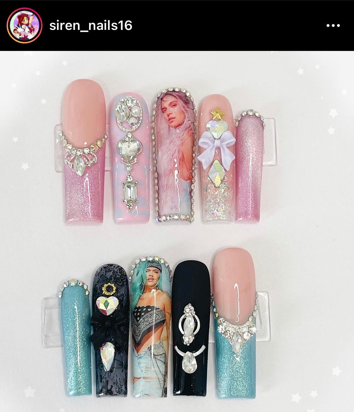 Karol G Nail Decals for Natural Acrylic Press on or Gelx Nails - Etsy