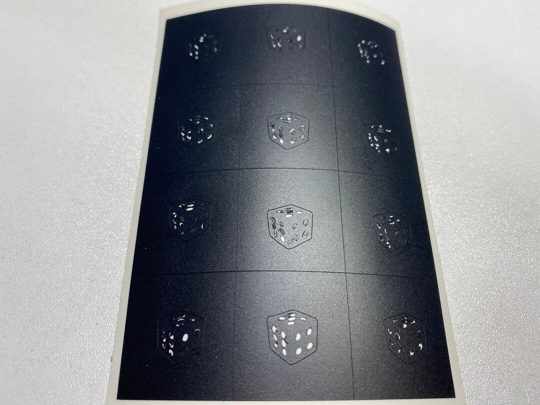 Nail Art Decals Dice Airbrush Stencil Vinyl for Airbrush Trendy Nail ...