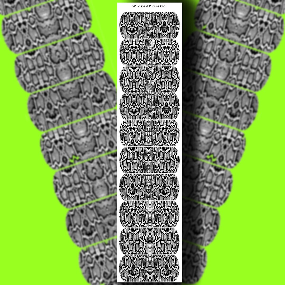 Nail Art Snake Print Nail Decals: Clear Waterslide Nail Art - Etsy