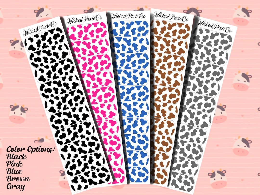 Nail Art Decals Cow Print Waterslide Nail Decals: Colorful XL Nail Art ...