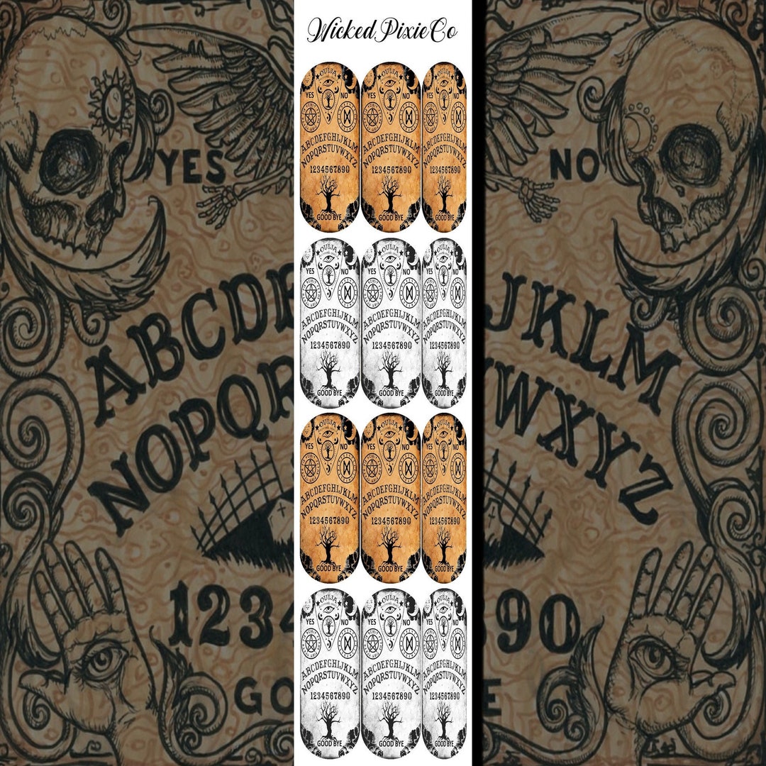 XL Ouija Board Nail Decals for Acrylic and Press on Nail Art Designs ...