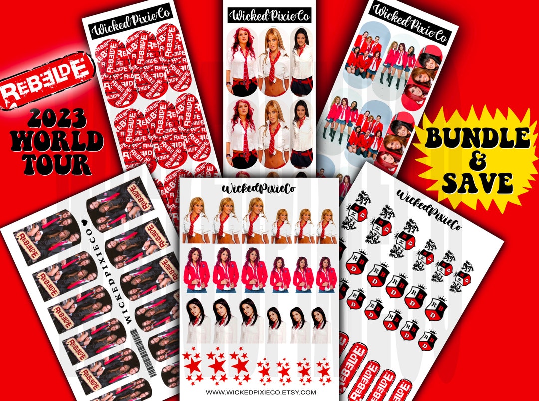 Rebelde Nail Art Decals 2023 Tour Natural Acrylic or Press on Nail ...