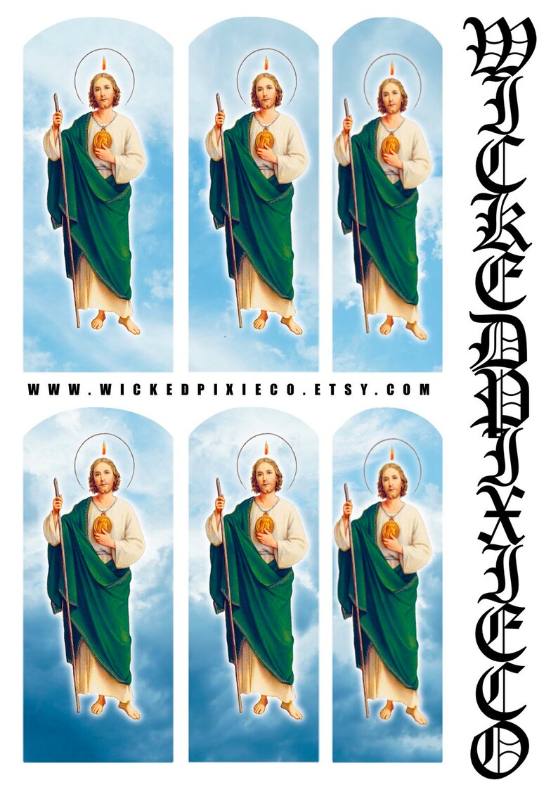 San Judas Nail Decals XL | Etsy