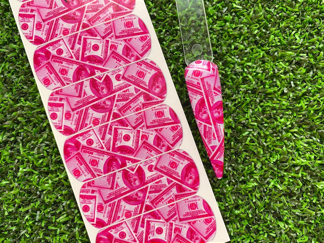 Nail Art Decals Money Dollar Bill Nail Art Waterslide Decals: Colorful ...