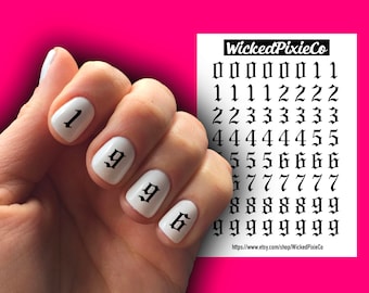 Nail Art Number - Etsy