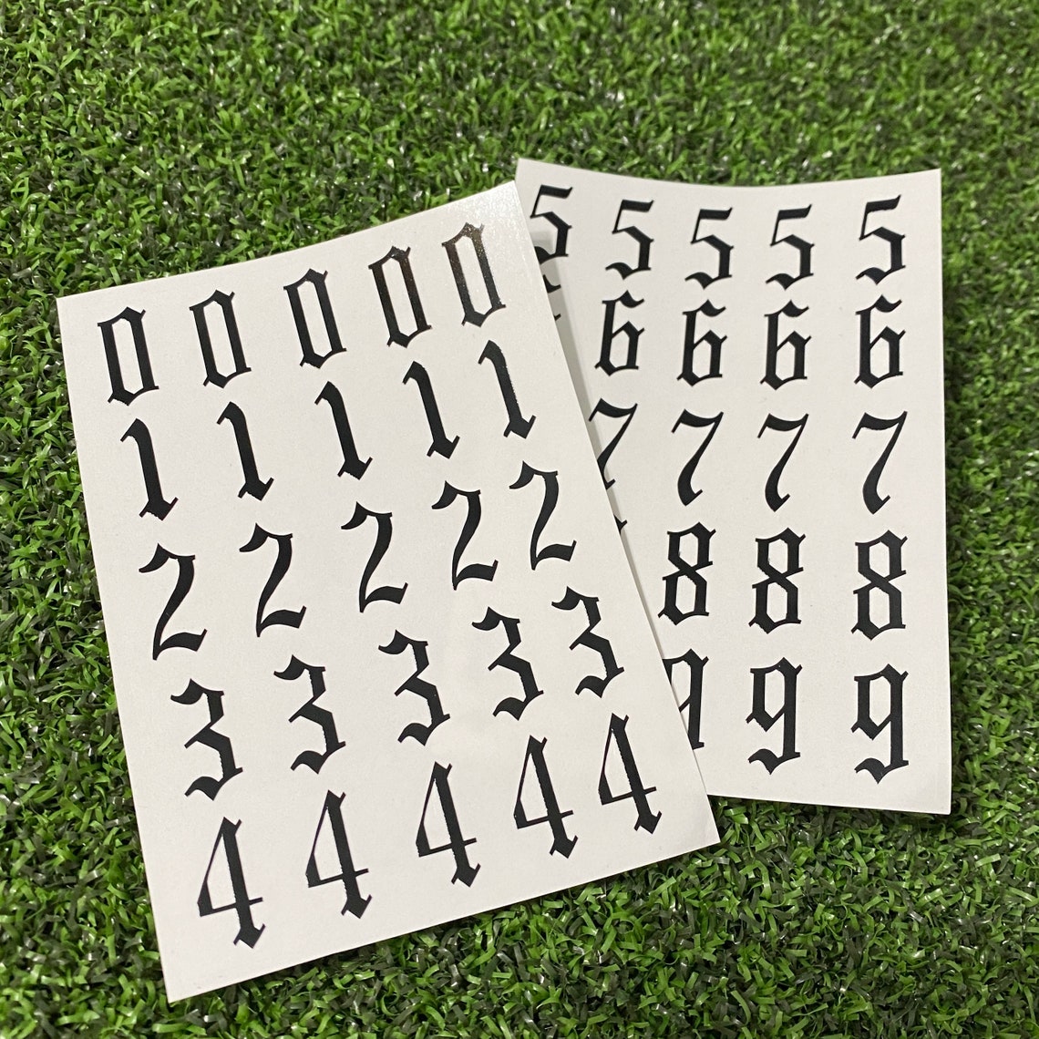 Large Number Nail Stickers Old English Birthday Year or Angel - Etsy