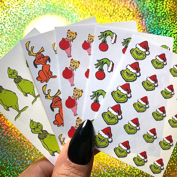 The Grinch Stickers - Etsy