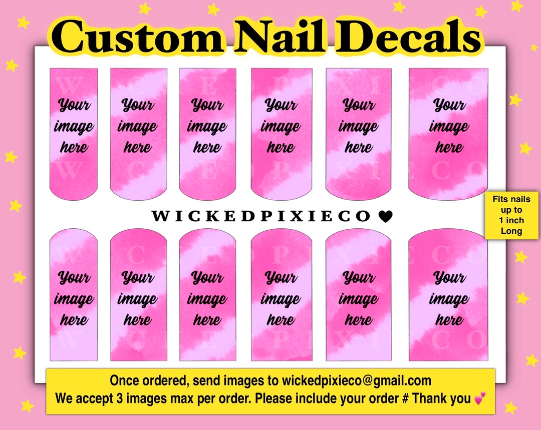 Custom Nail Art Decals - Etsy
