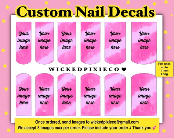 Custom Nail Art Decals - Etsy