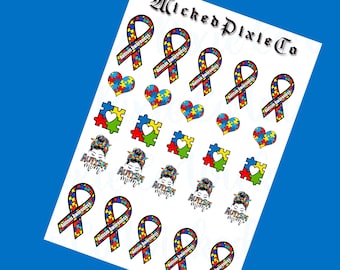 Autism Nail Decals - Etsy