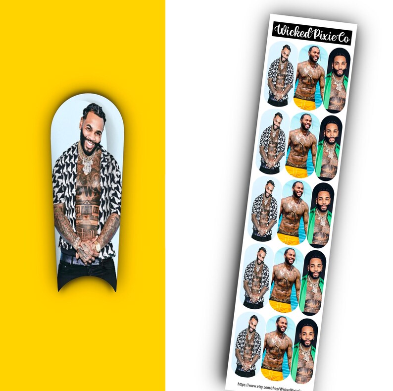Kevin Gates Nail Art Decals New Design for Natural Acrylic or Press on ...