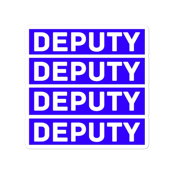 Deputy Sticker Deputy Sheriff Decal Deputy Vinyl Sticker | Etsy