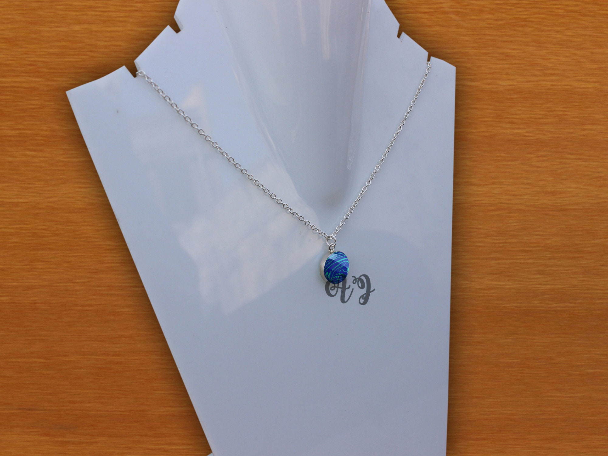 Chrysocolla Quartz 8mm Round Checker Cut 925 Sterling Silver | Etsy