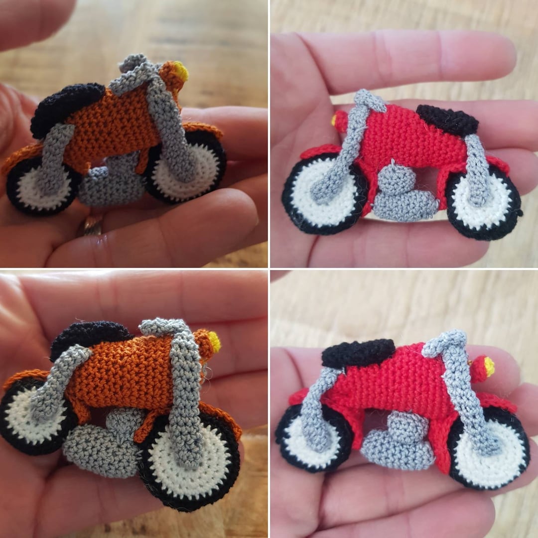 Crocheted Mini Motorcycle - Etsy