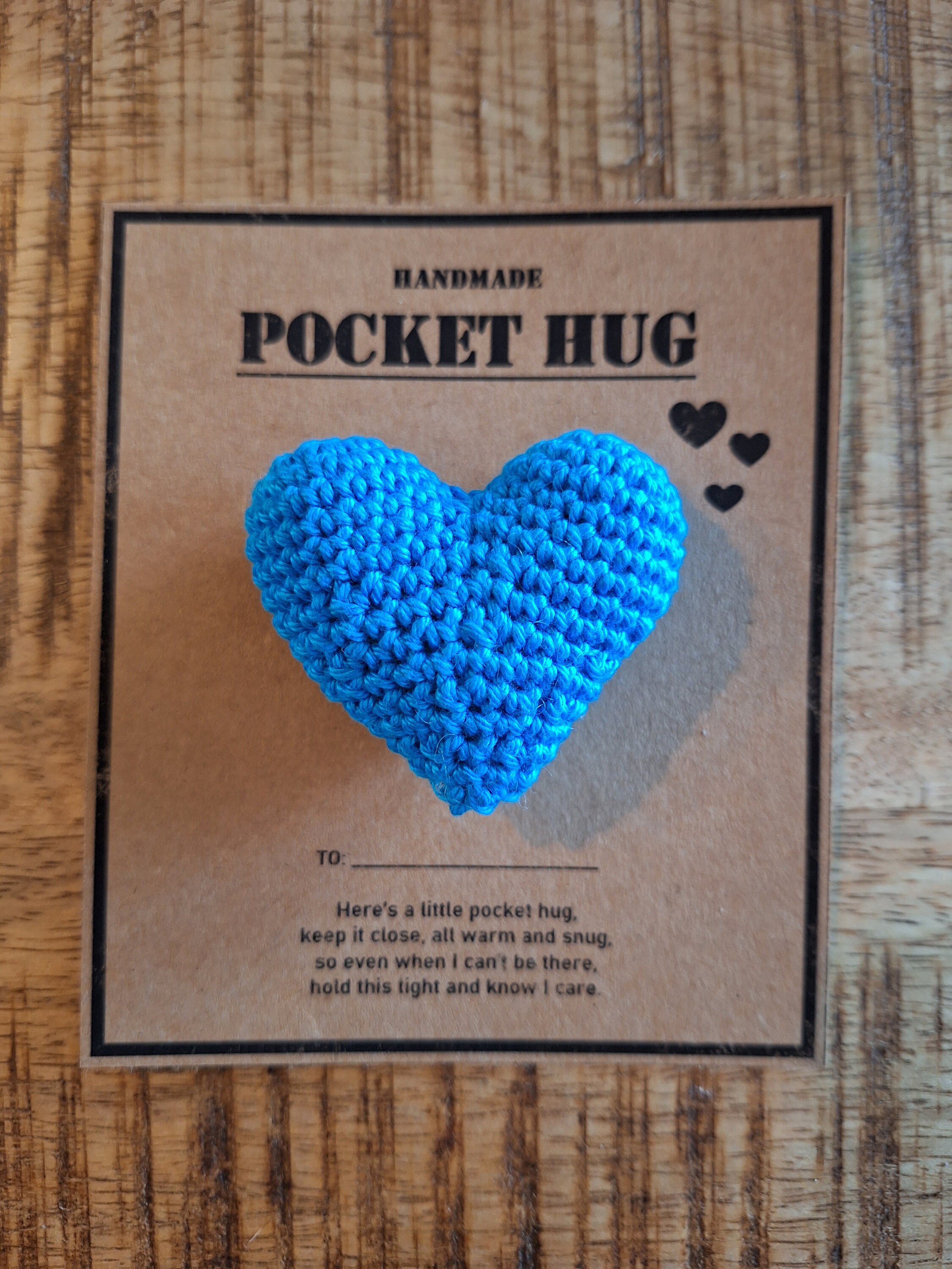 Crochet Pocket Hug, Pocket Hug, Heart - Etsy