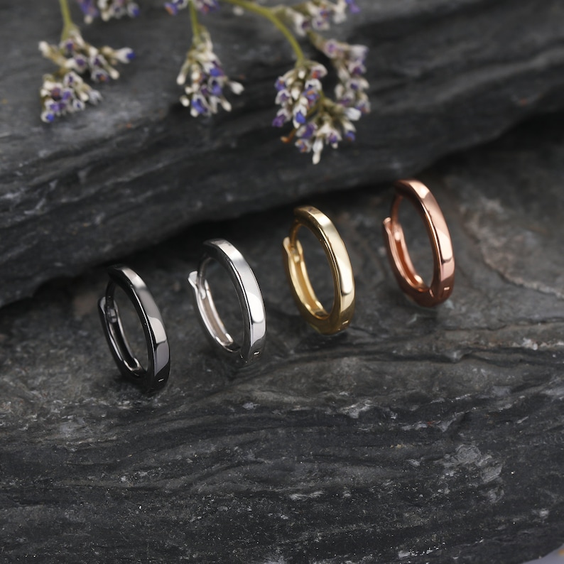 Plain Silver Hoop Earrings Plain Hoop Earrings Sterling - Etsy