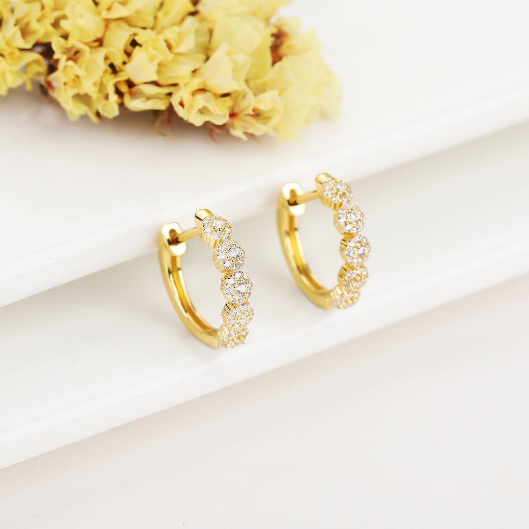 Everyday Gold Hoops Straight Post Barbell Hoops Everyday - Etsy