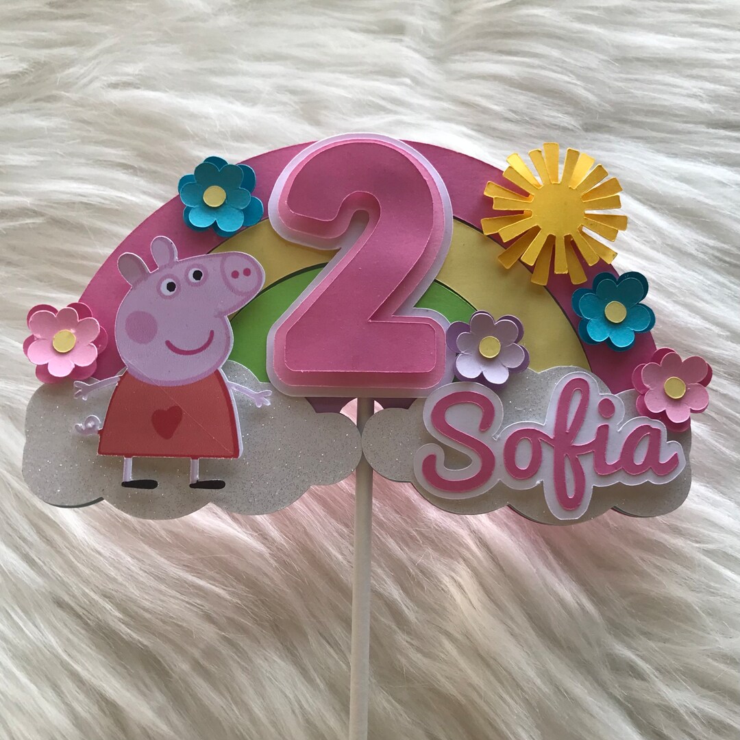 Inspired Peppa Cake Topper, Pig Cake Topper, Birthday Cake Topper, Cake ...