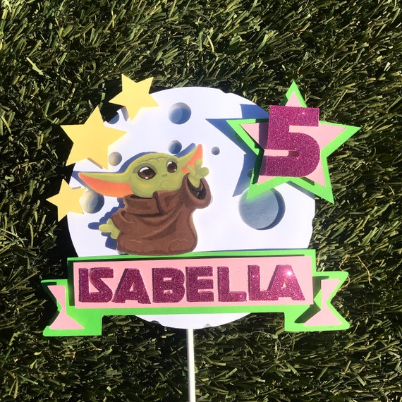 Baby Yoda Cake Topper Girly Baby Yoda Baby Yoda Theme Star - Etsy Singapore