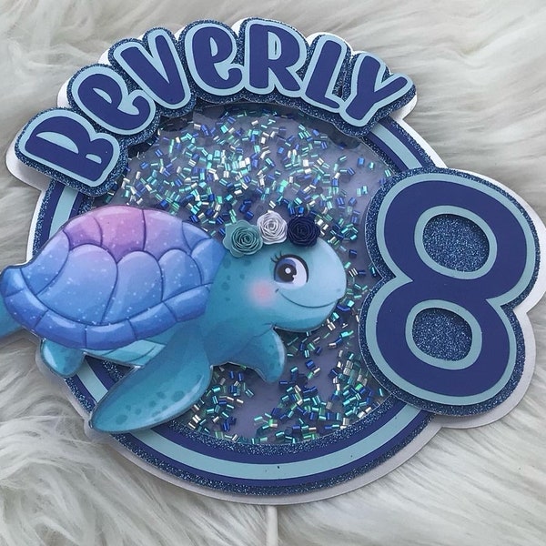 Turtle Cake Topper - Etsy