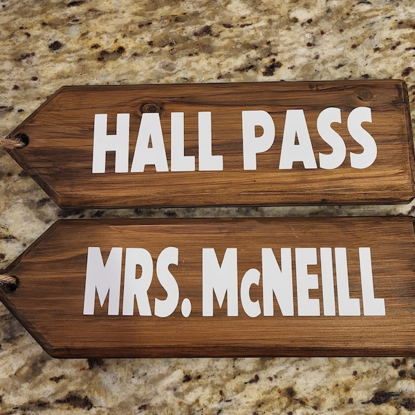Teacher Personalized Bathroom Pass - Etsy
