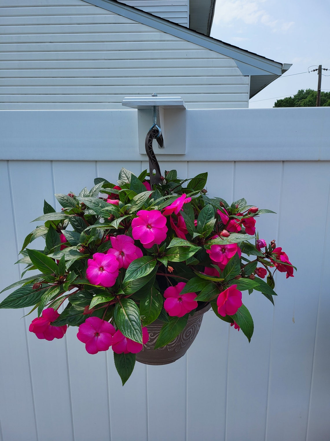 Plant Hanger, Over the Fence Plant Hook, Hanging Flower Pot Hook, Plant ...