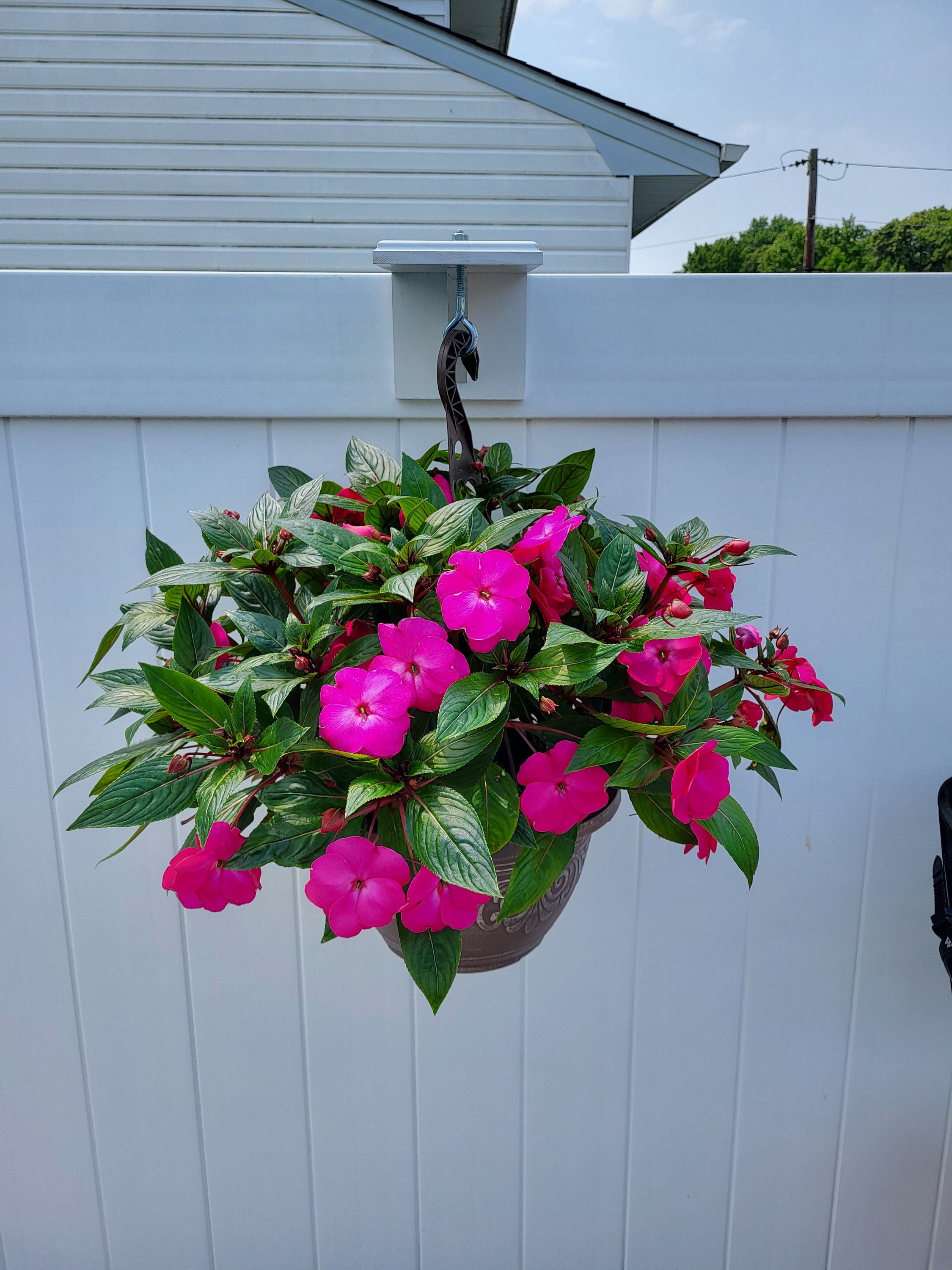 Plant Hanger, Over the Fence Plant Hook, Hanging Flower Pot Hook, Plant ...