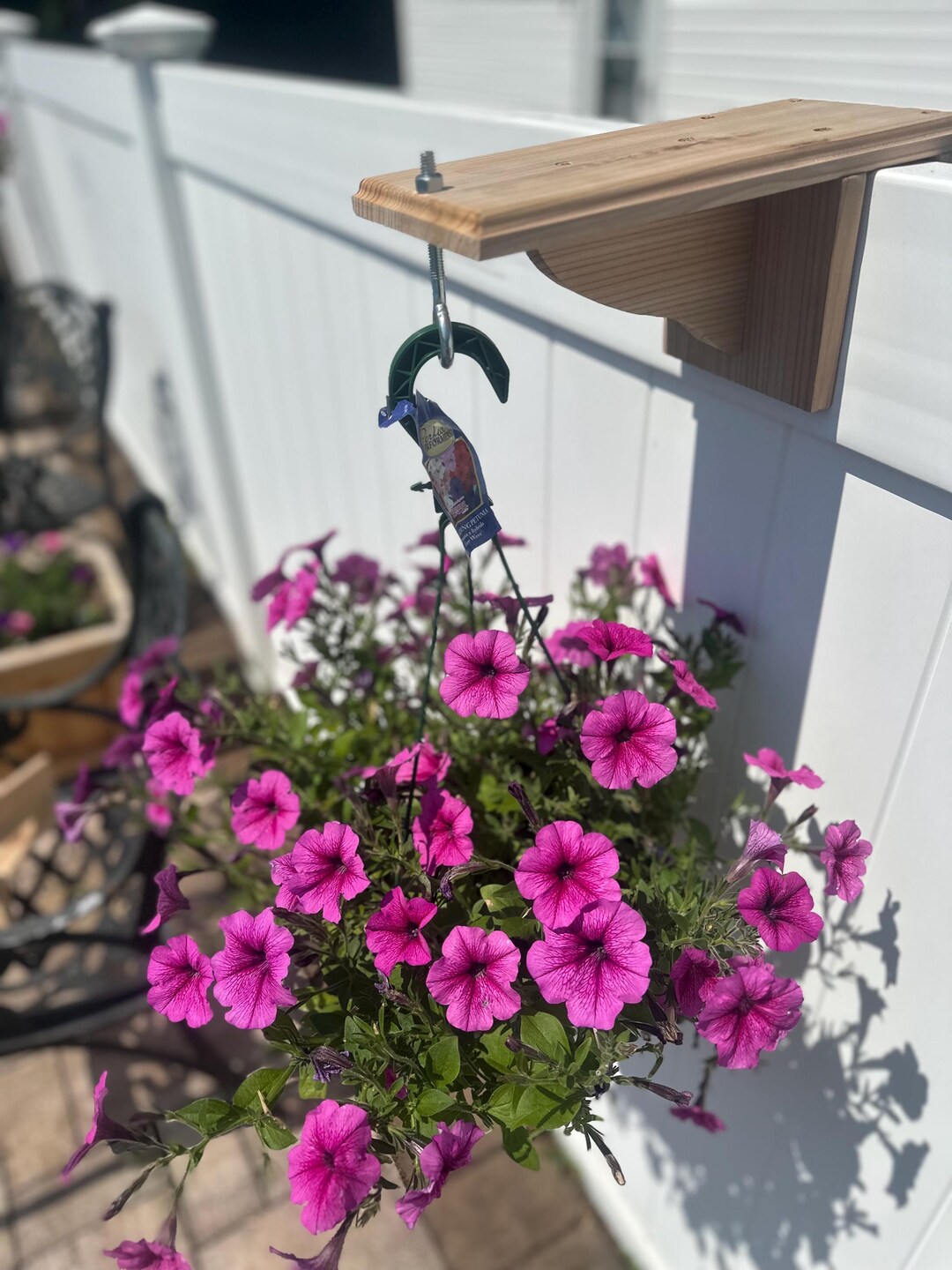 Plant Hanger, Over the Fence Plant Hook, Hanging Flower Pot Hook, Plant ...